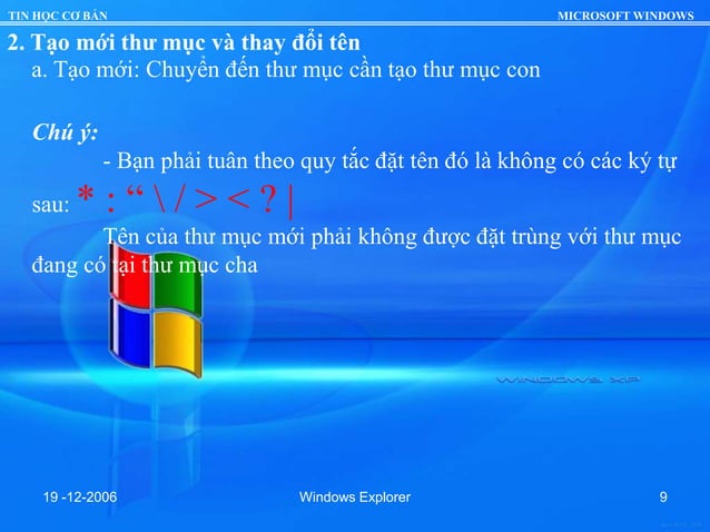 Slide bài giảng hướng dẫn về Windows Explorer.ppt | Free Download