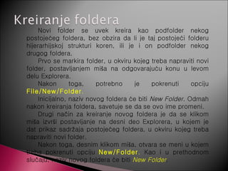 Windows explorer rad sa folderima | PPT