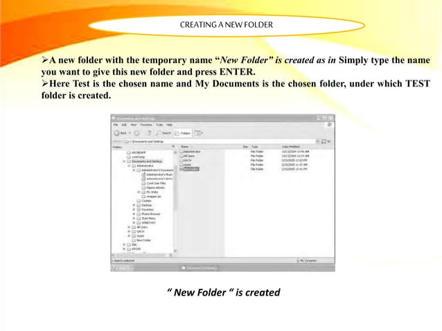 Creating a New Folder - R.D.Sivakumar | PPTX | Computing | Technology & Computing