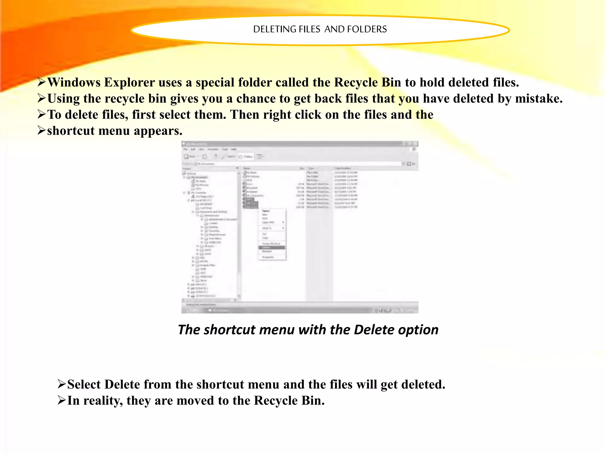 Deleting Files and Folders - R.D.Sivakumar | PPT