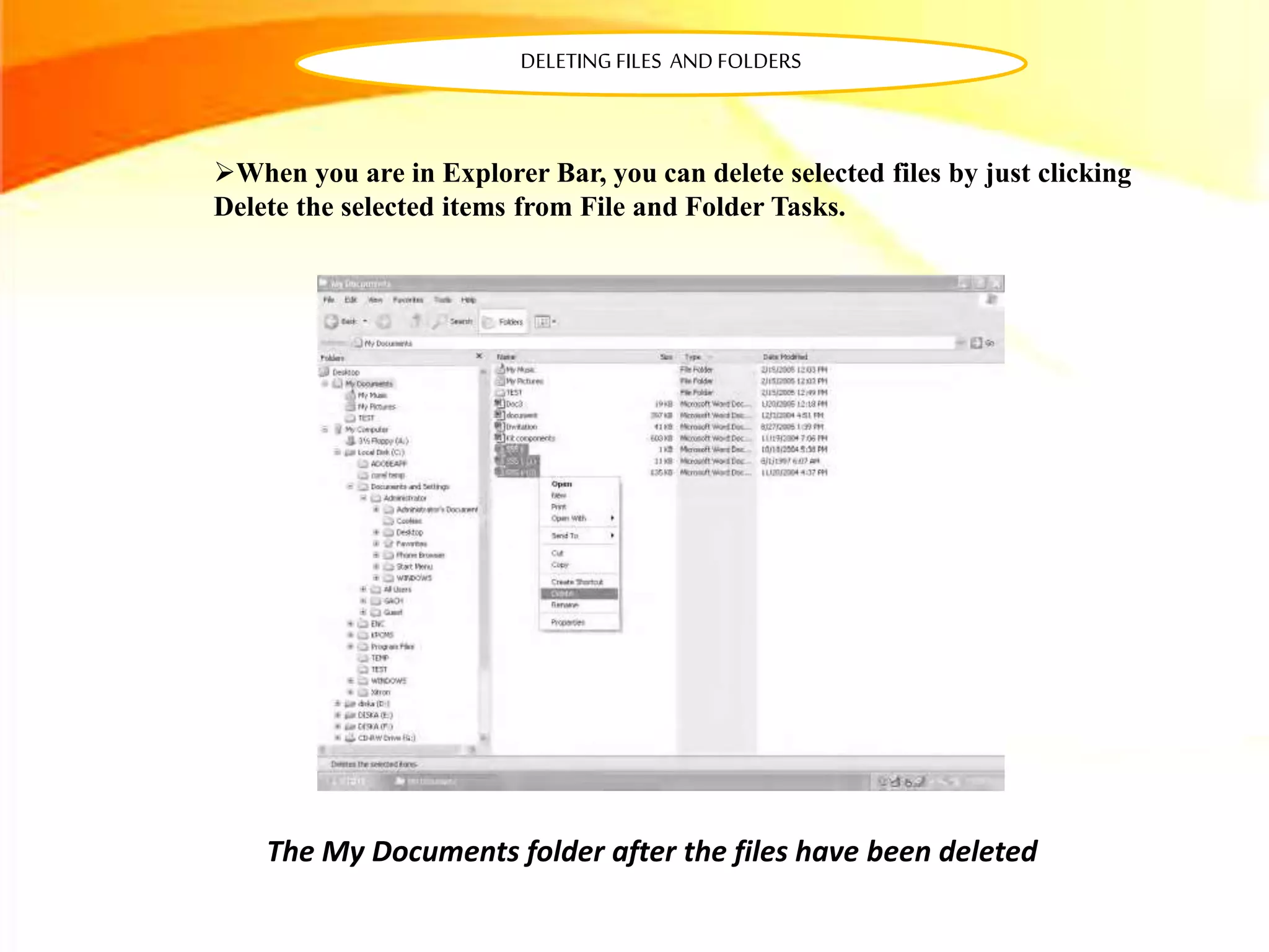 Deleting Files and Folders - R.D.Sivakumar | PPT