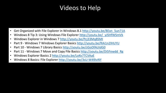 Windows File Explorer/Windows Explorer - The Basics | PPTX