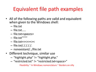 Windows File Pseudonyms | PPTX