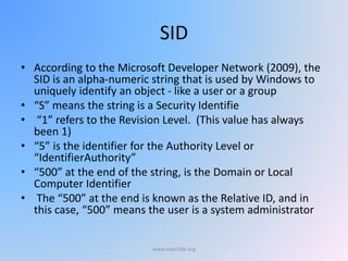 Windows forensic | PPTX