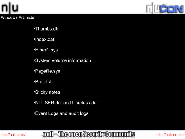 Windows forensic artifacts | PPT