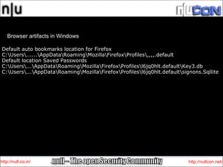 Windows forensic artifacts | PPT