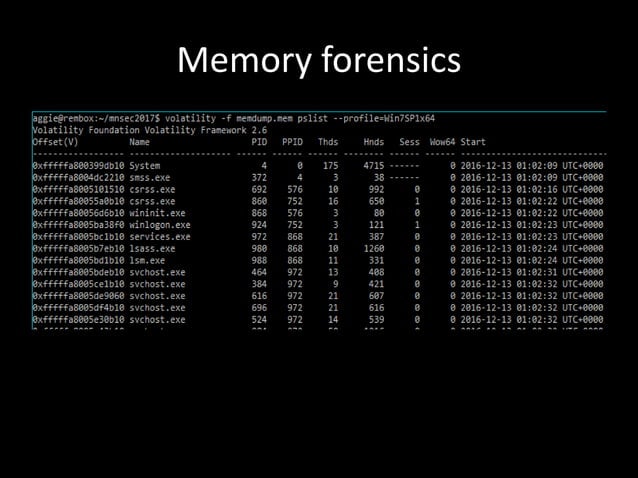 MNSEC 2018 - Windows forensics | PPT