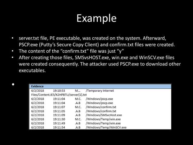 MNSEC 2018 - Windows forensics | PPT