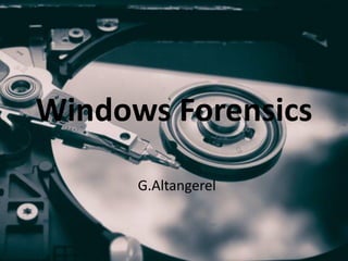 WINDOWS FORENSICS TITLE | PPT