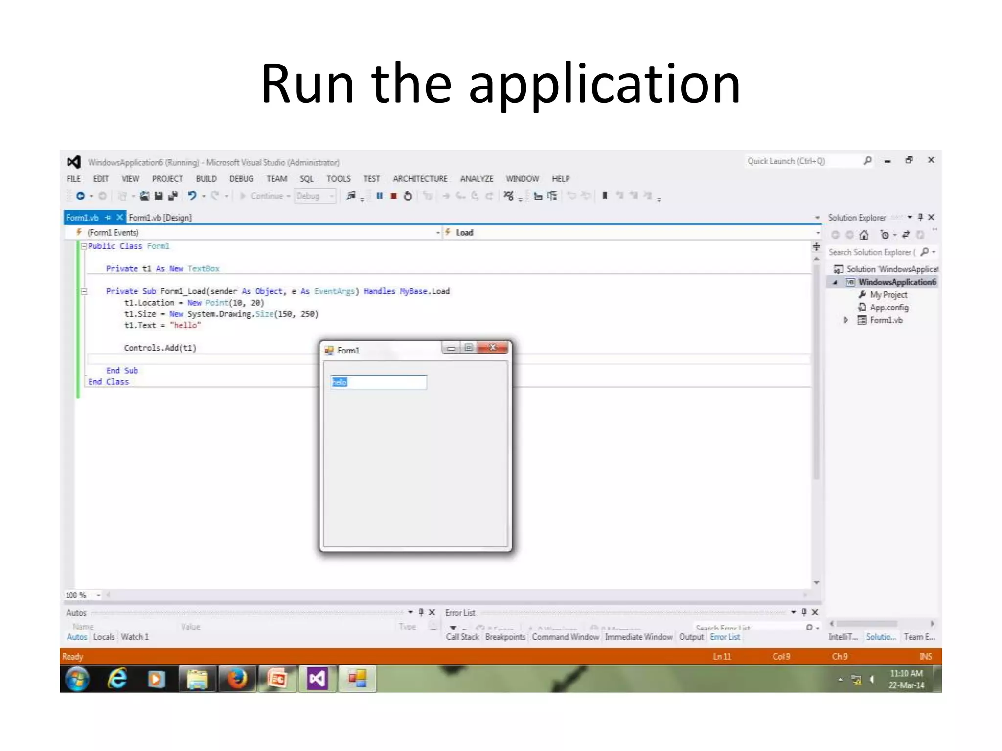 Windows form application_in_vb(vb.net --3 year) | PPTX