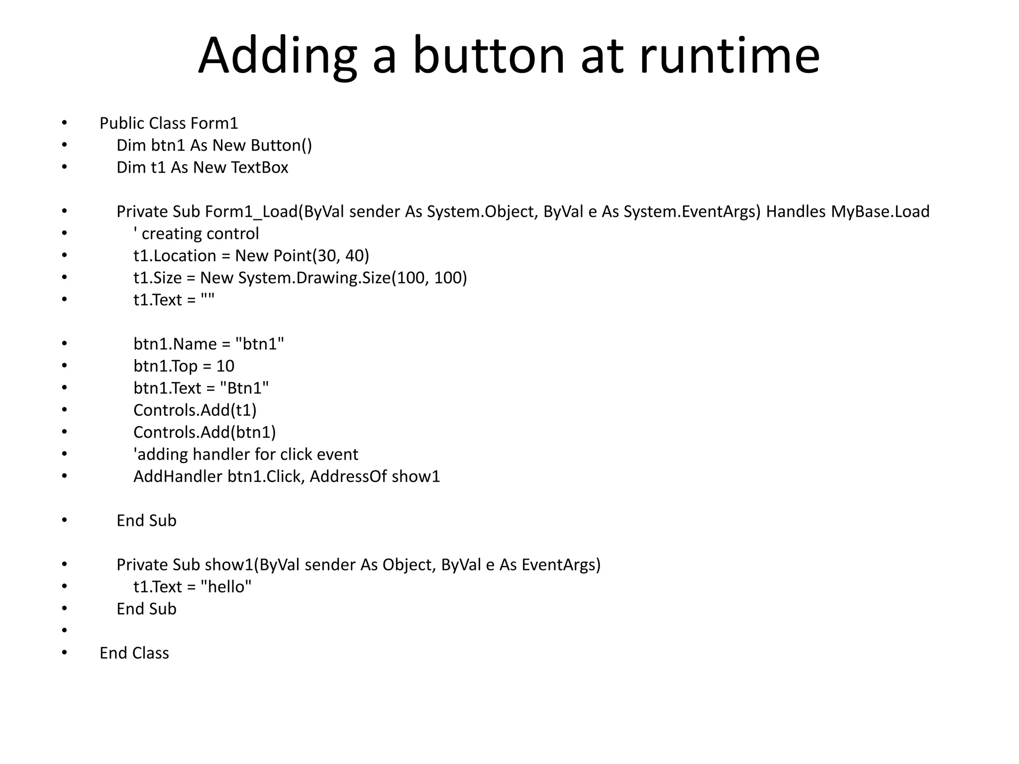 Windows Form Application In Vb 3 Year Ppt