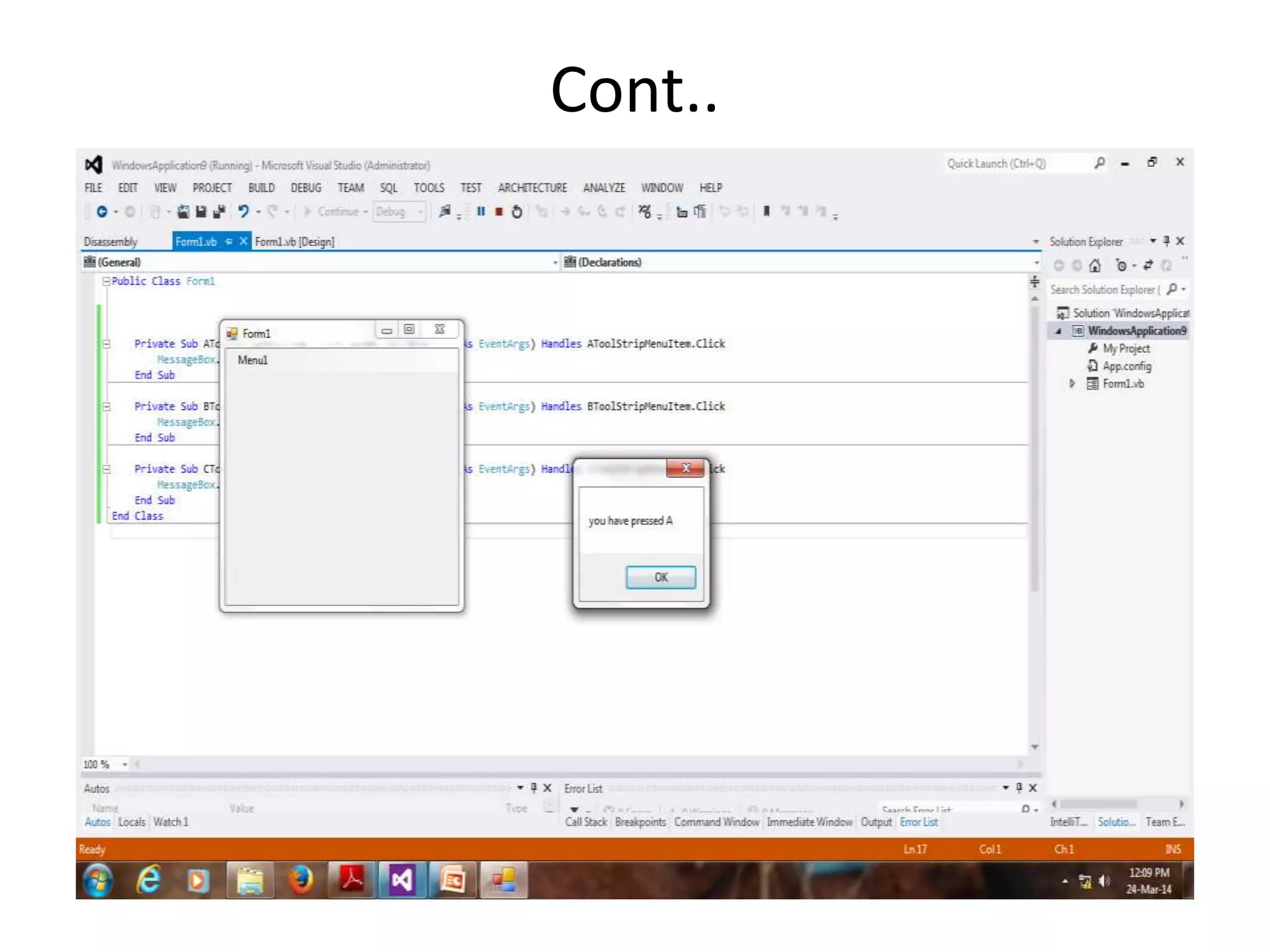 Windows form application_in_vb(vb.net --3 year) | PPTX