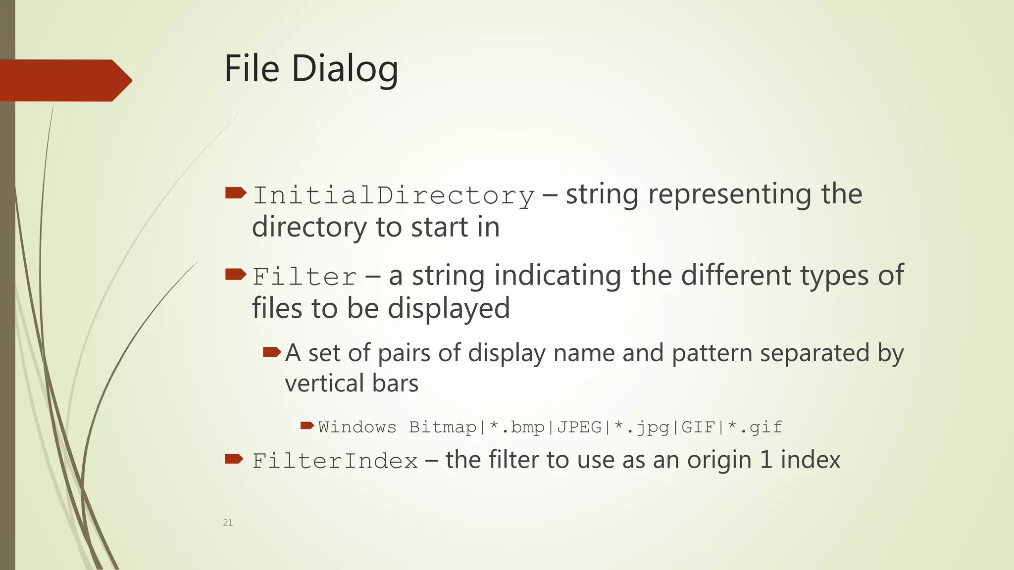 Windows form application - C# Training | PPTX