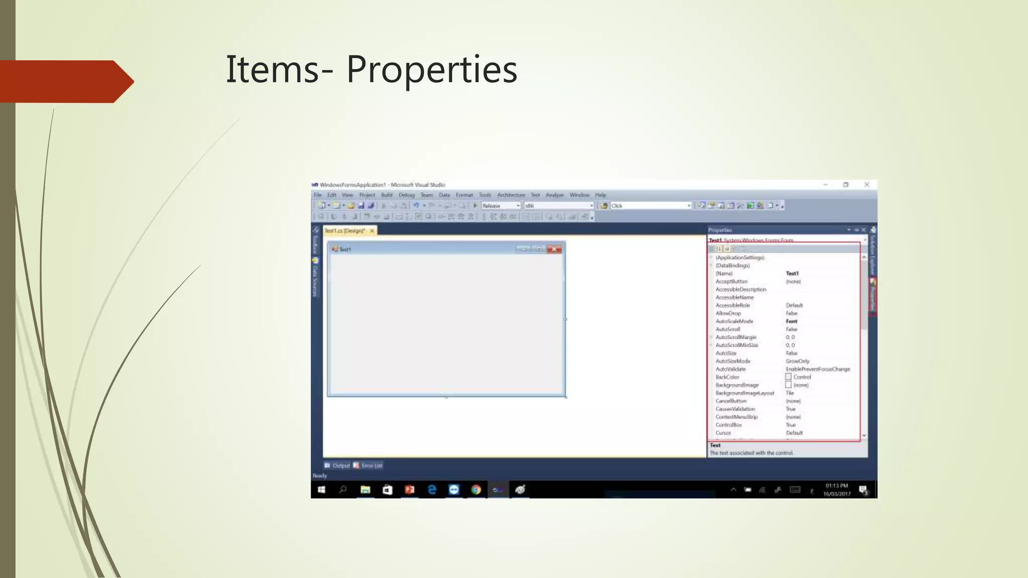 Windows form application - C# Training | PPTX