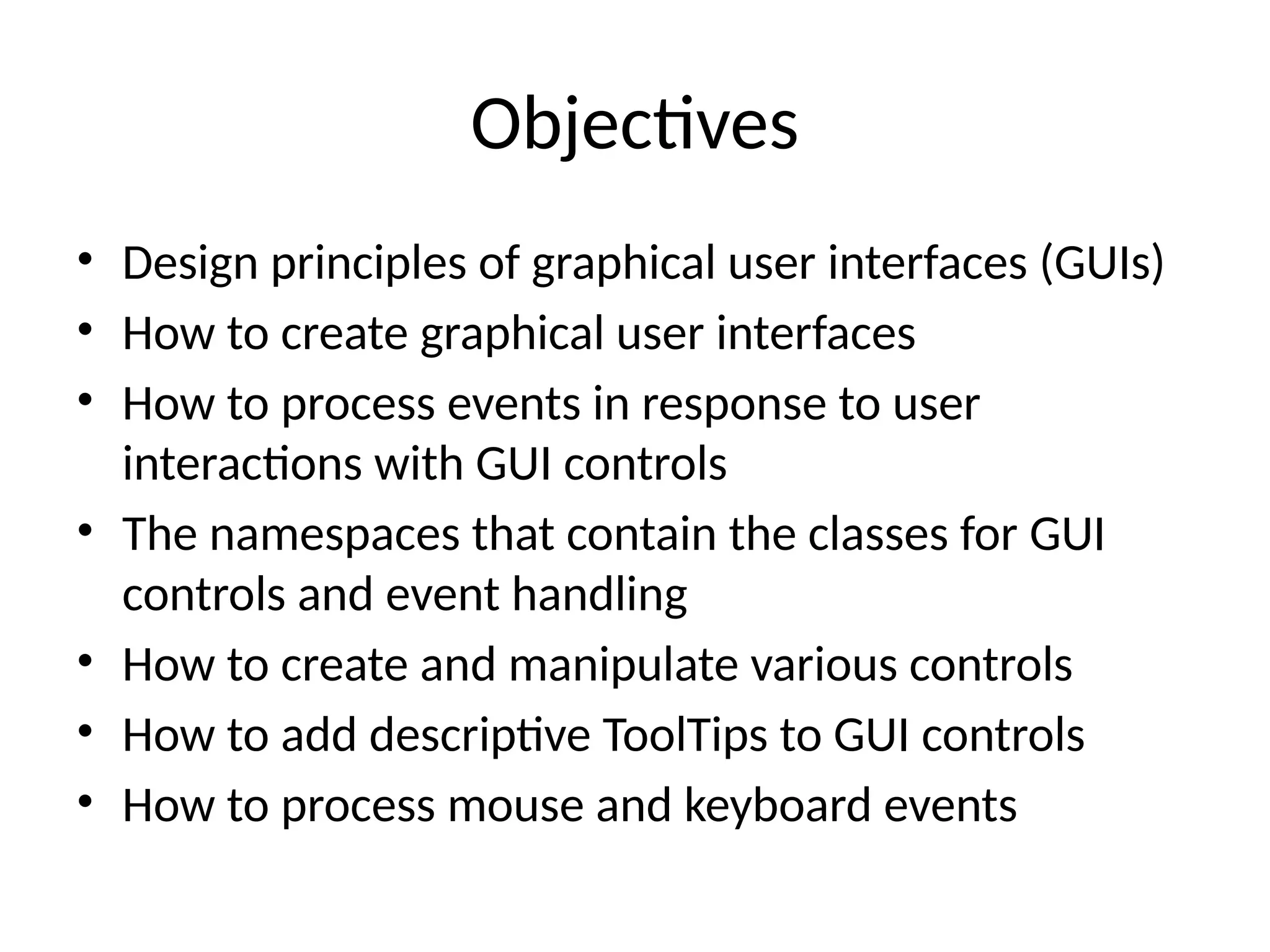 Windows Forms Desktop Application Controls Pptx