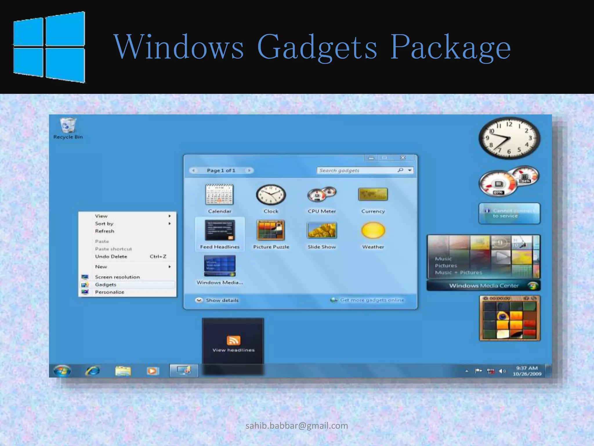 Gadgets Windows | PPTX
