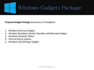 Gadgets Windows | PPTX