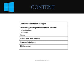Gadgets Windows | PPTX