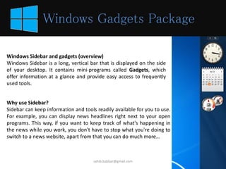 Gadgets Windows | PPTX