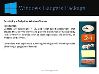 Gadgets Windows | PPTX