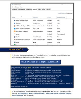 Windows Incident Response CheatSheet.pptx | Operating Systems | Computer Software and Applications