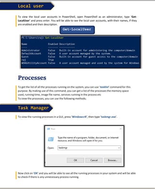 Windows Incident Response CheatSheet.pptx | Operating Systems | Computer Software and Applications