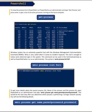 Windows Incident Response CheatSheet.pptx | Operating Systems | Computer Software and Applications