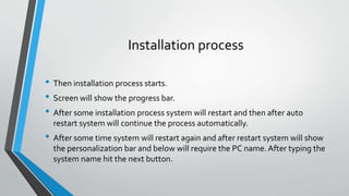Windows installation | PPTX