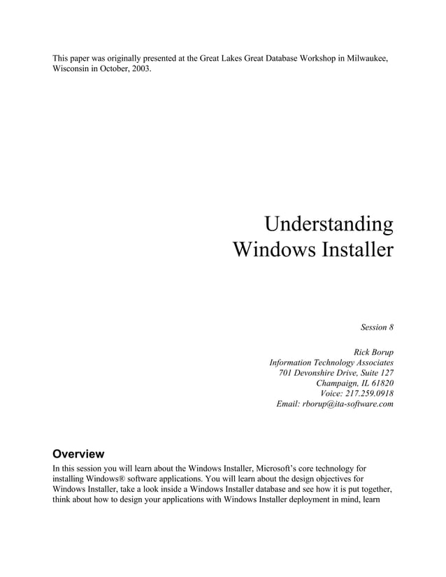 Windows installerbasics | PDF