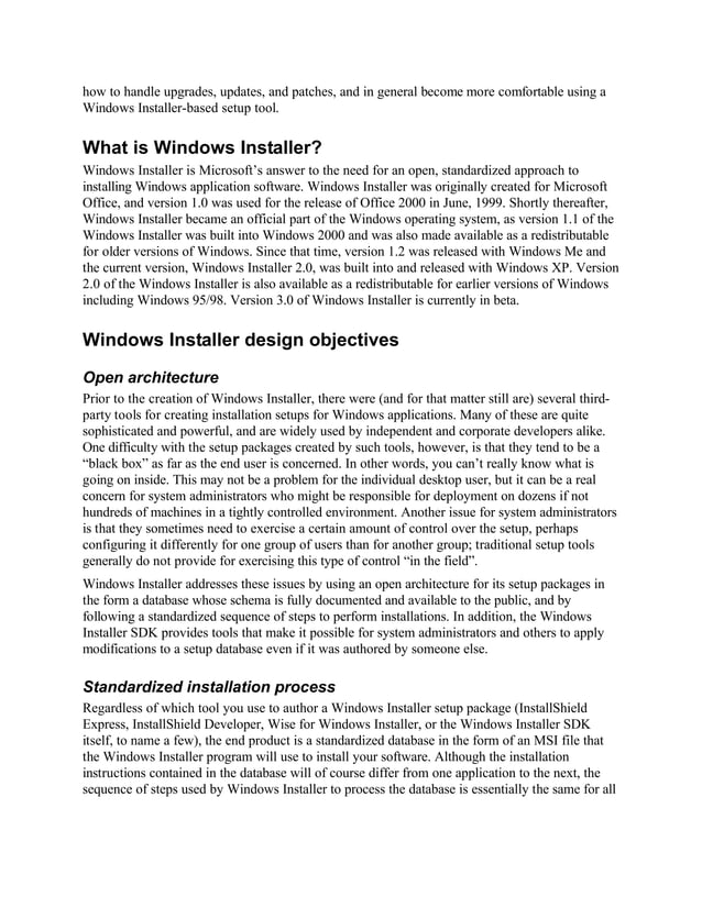 Windows installerbasics | PDF