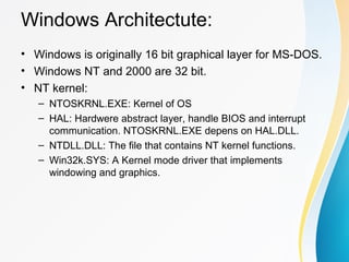 Windows internals | PPT