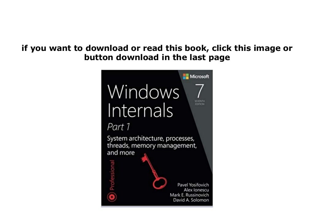 ~ Pdffree Library~ Windows Internals Part 1 System Architecture