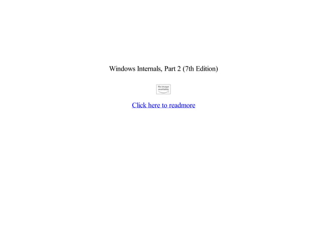 Windows Internals, Part 2 (7th Edition) | PDF