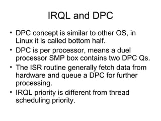 Windows kernel and memory io subsystem | PPT