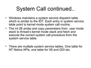 Windows kernel and memory io subsystem | PPT
