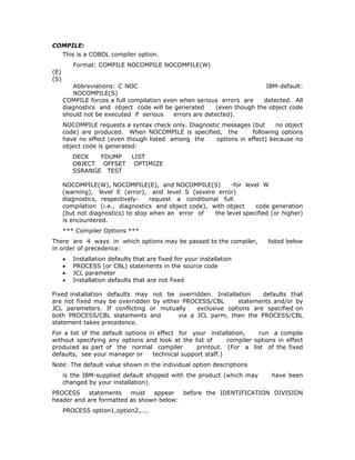 COBOL COMPILATION | PDF