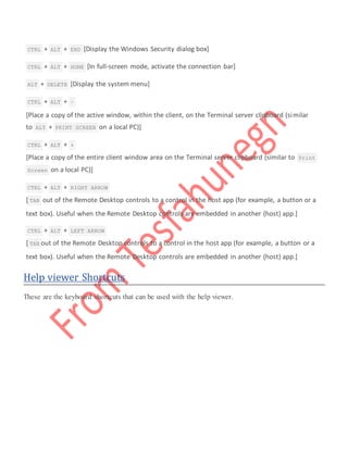 Windows keyboard shortcuts overview | DOCX