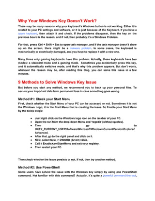 Windows key not working fix this in minutes by these effective 9 ...