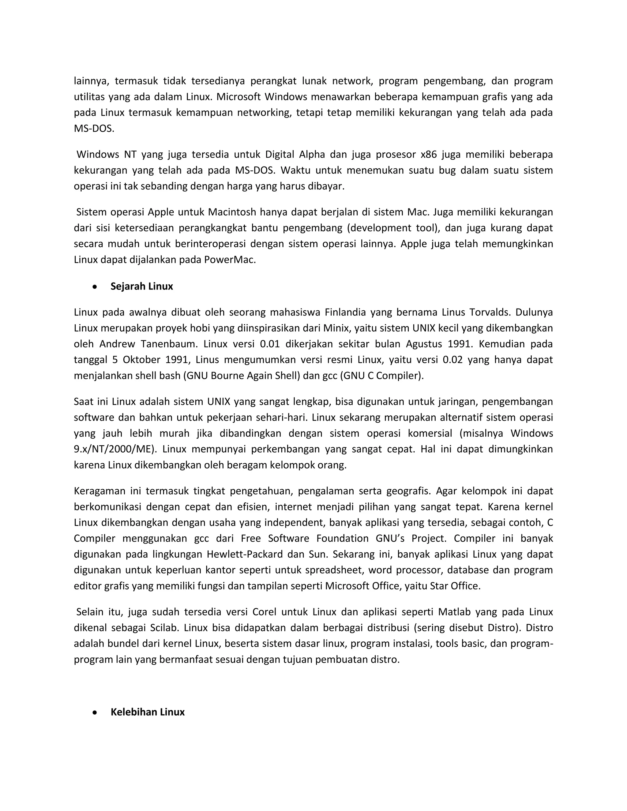 Windows & linux | DOCX