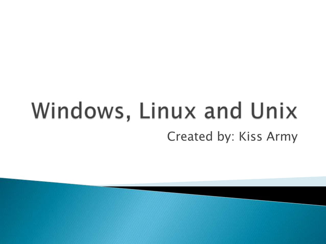 Windows, linux and unix | PPTX | Operating Systems | Computer Software ...