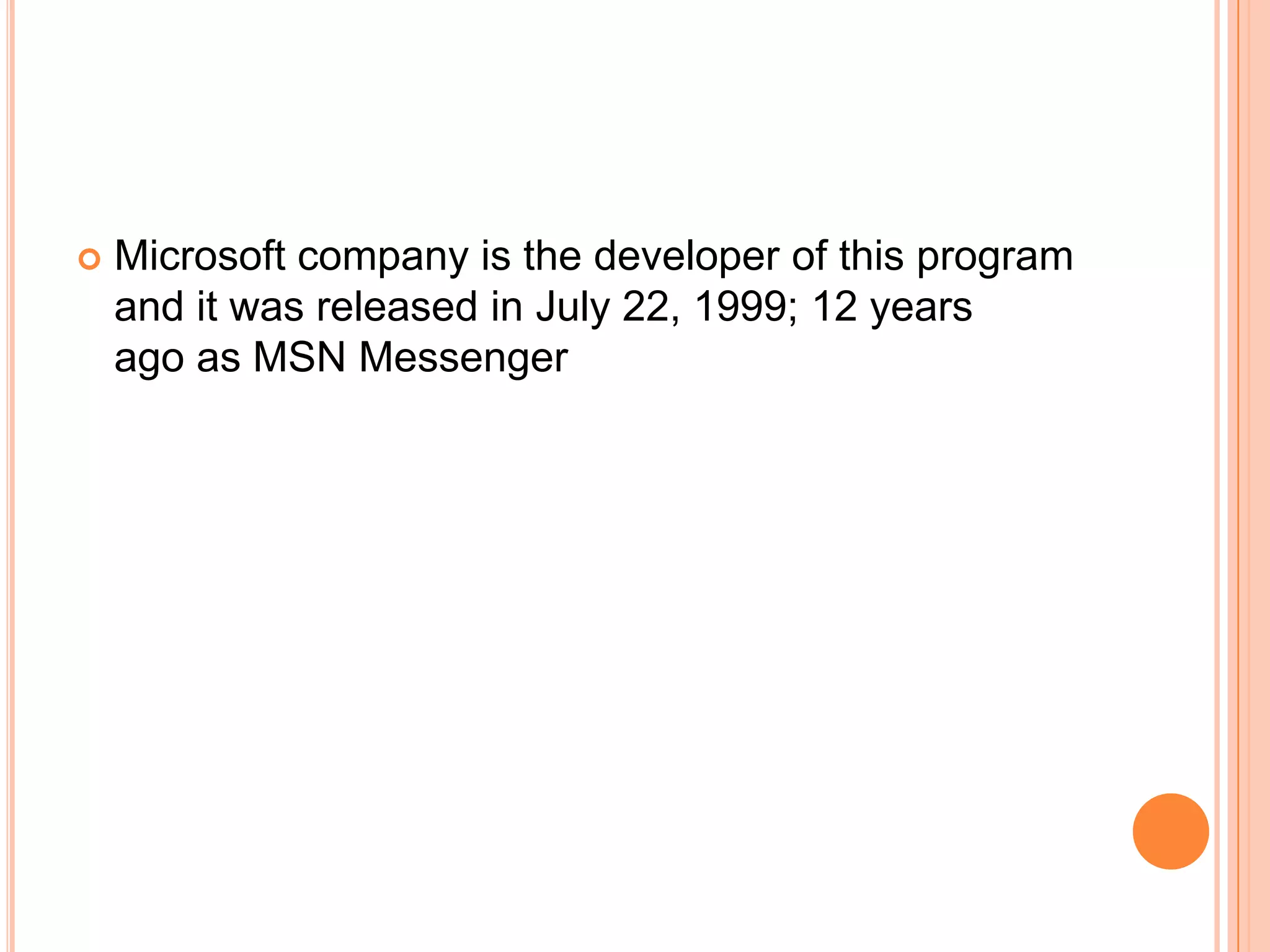 Windows live messenger version2 | PPTX