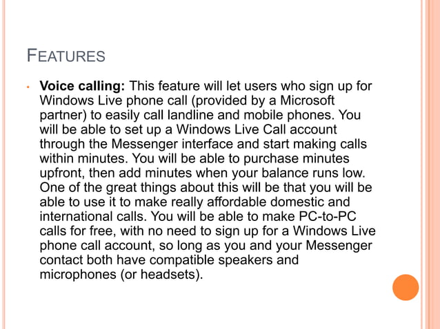 Windows live messenger version2 | PPT