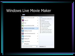 Windows live movie_maker | PPT