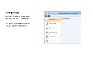 Windows Live Movie Maker Tutorial | PDF