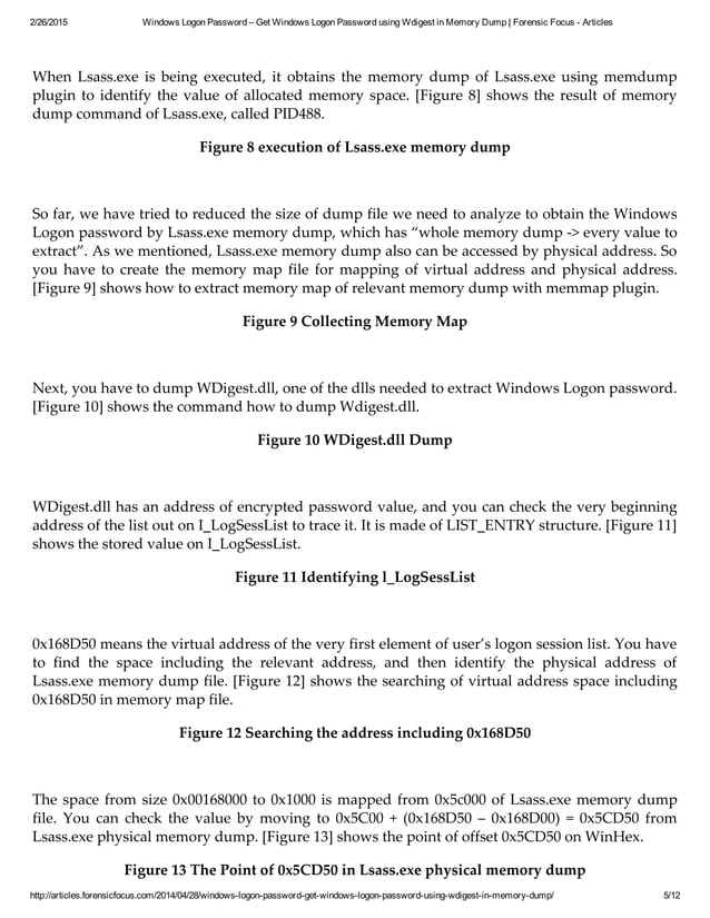 Windows logon password – get windows logon password using wdigest in memory dump forensic focus ...