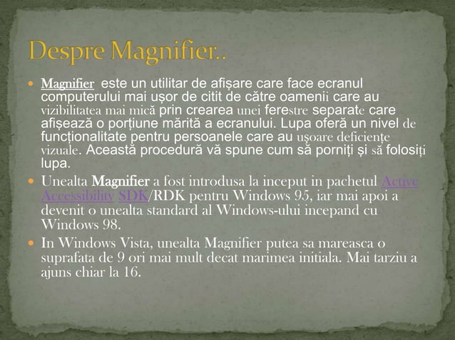 Windows magnifier | PPT