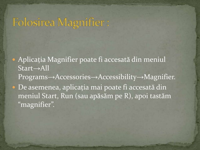 Windows magnifier | PPT