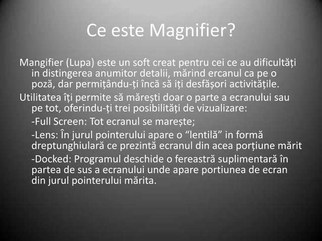 Windows magnifier | PPTX