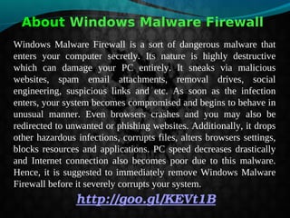 Windows Malware Firewall: Remove Windows Malware Firewall | Ppt
