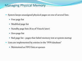 Windows memory management | PPTX